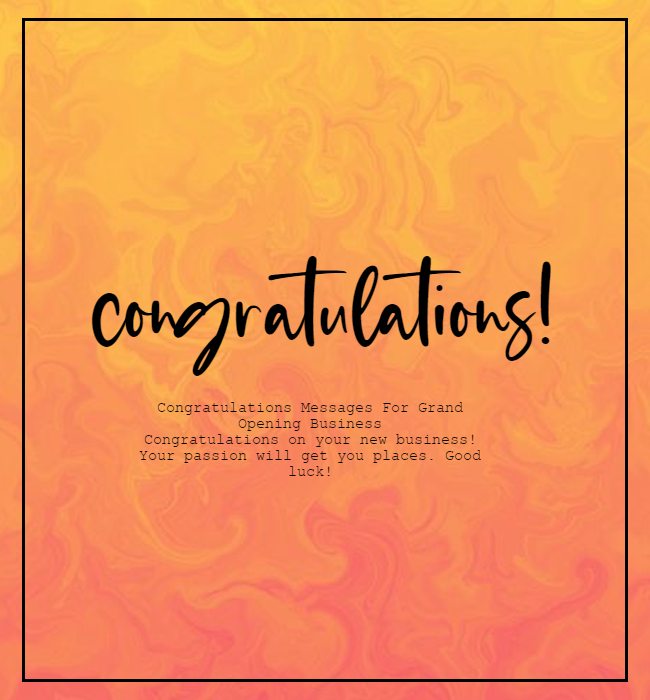 285 Congratulation Messages For New Business | Wishing Notes & Quotes ...